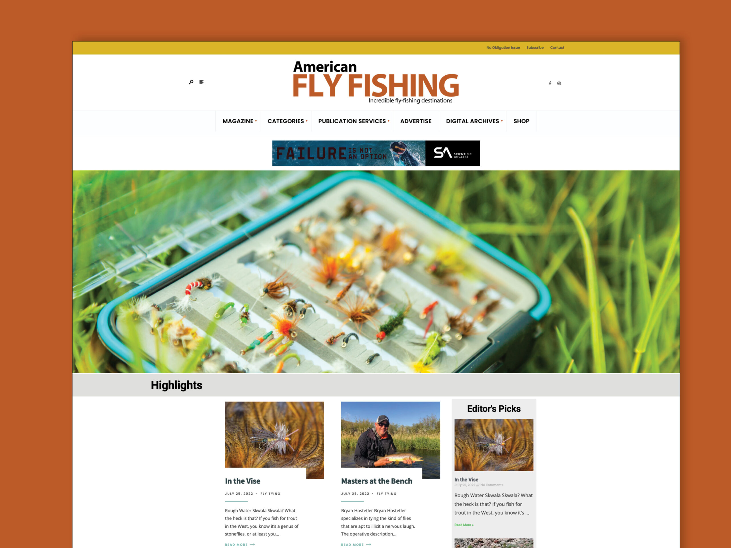 American Fly Fishing Website - Nicole Howard Designs